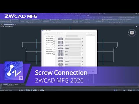 Screw Connection | ZWCAD MFG 2026 Official