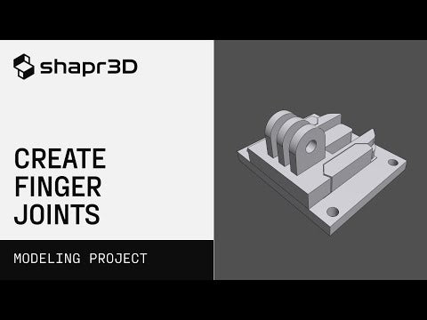 Action camera mount, part 4: Create finger joints for accessory attach