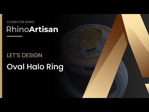 Tutorial Oval Halo Ring Rhinoartisan