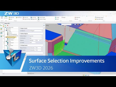 Surface Selection Improvements | ZW3D 2026 Official