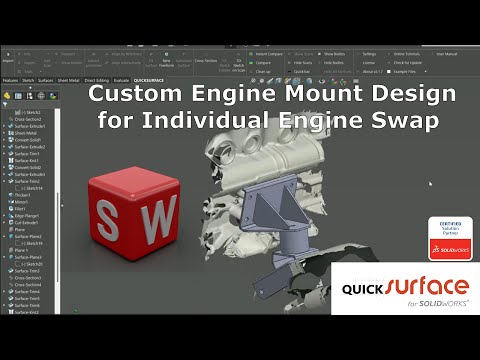 Custom Engine Mount Design for Individual Engine Swap with QUICKSURFAC