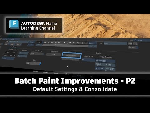 Batch Paint Improvements - Part 2 - Default Settings & Consolidate - F
