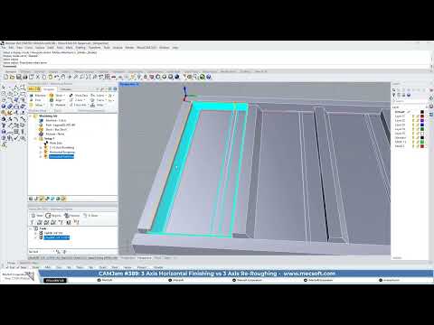 3 Axis Horizontal Finishing vs Re Roughing