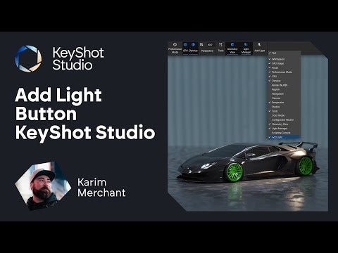 How to Get Started With KeyShot - New Add Light Button In KeyShot Stud