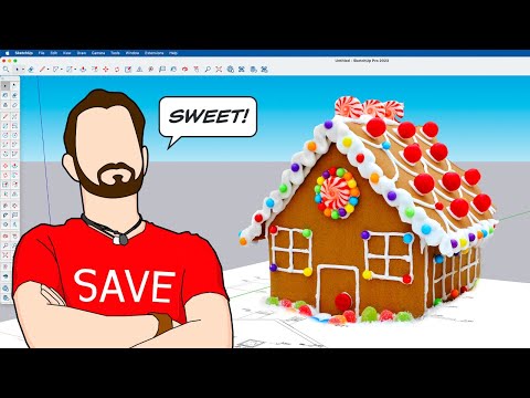 3D Modeling a Gingerbread House in SketchUp