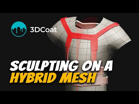 Hybrid Mesh after Retopo as a Surface for On-Plane Brush Control Tool.