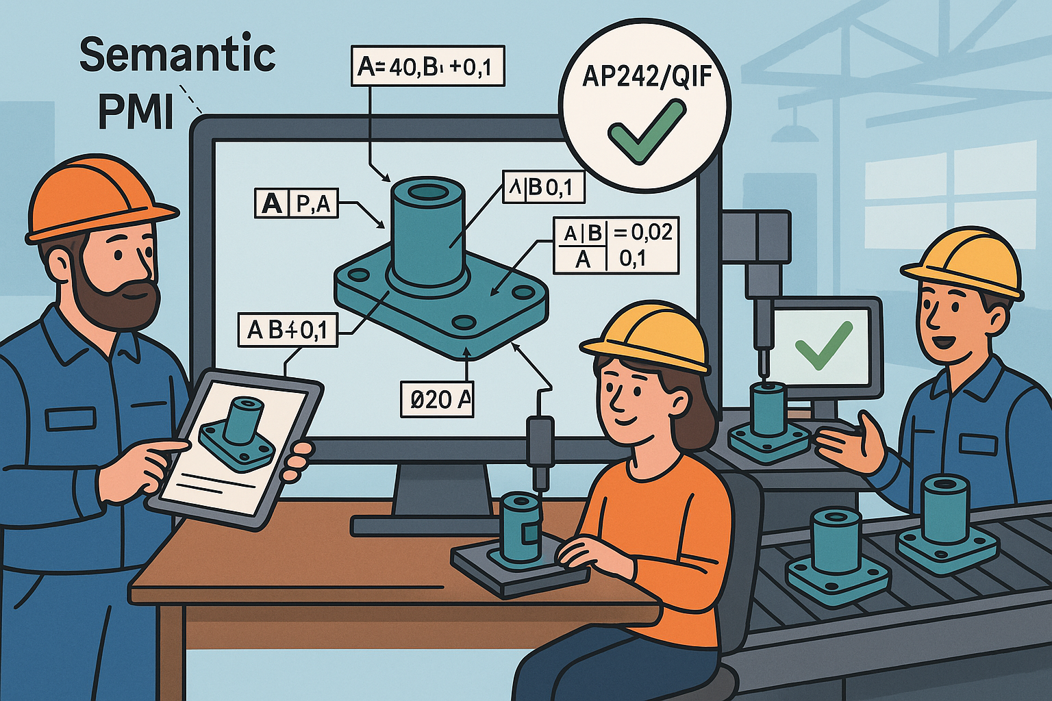 Model-Based Definition: Semantic PMI, AP242/QIF Validation, and Paperl