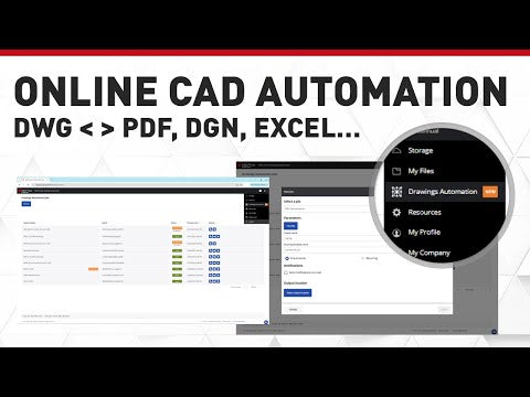 Online CAD Automation - Batch Convert DWG to/from PDF, DGN, JPG & More