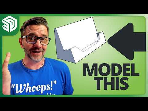 How to 3D Model a Business Card Holder | SketchUp Tutorial Practice
