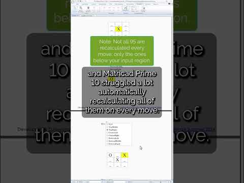 Noughts & Crosses, but faster on Mathcad Prime 11