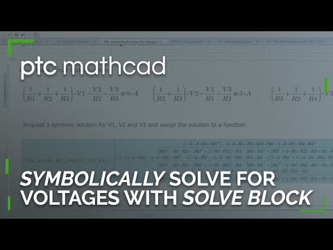 Symbolically Solve for Voltages at Circuit Nodes with Mathcad Prime