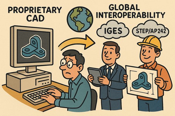Design Software History: From Proprietary CAD to Global Interoperabili