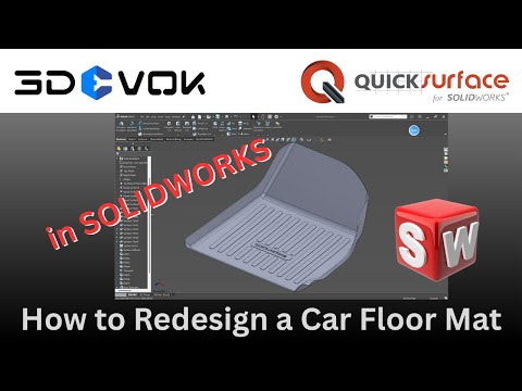 Reverse Engineer a Car Floor Mat in SOLIDWORKS with QUICKSURFACE using