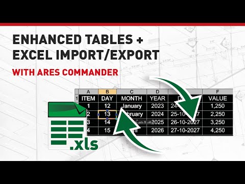 Enhanced Tables + Excel Import/Export with ARES Commander