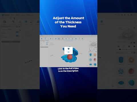How to Add Thickness to a 3D Object in SelfCAD