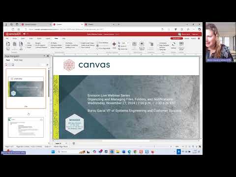 Canvas Envision Training - Organizing and Managing Files, Folders, and