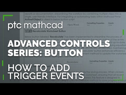 How to Add Triggerable Events with Buttons | Mathcad Prime Advanced Co
