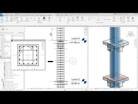 Modeling reinforcement in a concrete column using Revit